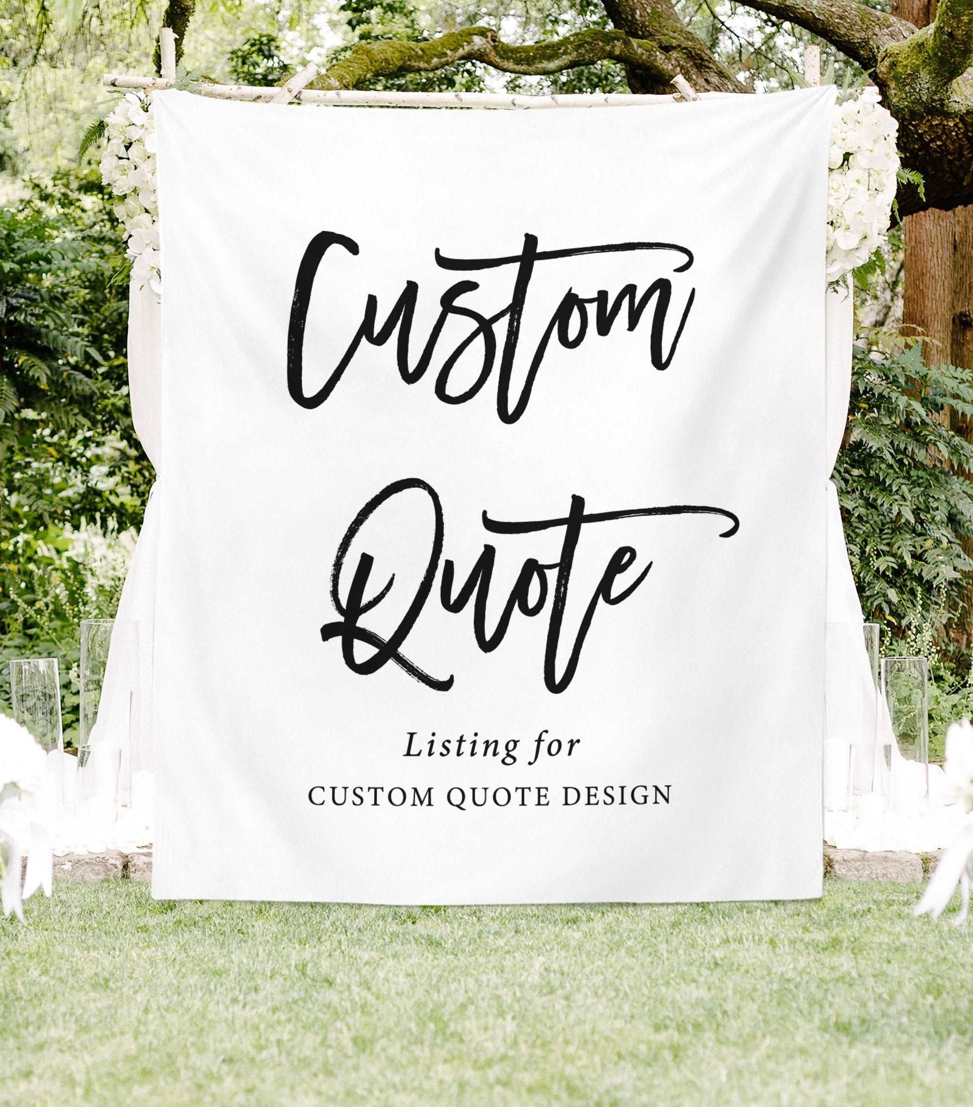 Personalized Wedding Quote Backdrops, Custom Backdrops | Blushing Drop ...